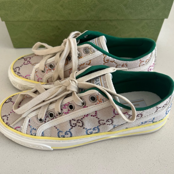 Gucci | Shoes | Gucci Tennis 977 Rhinestone Sneakers Size 36 | Poshmark